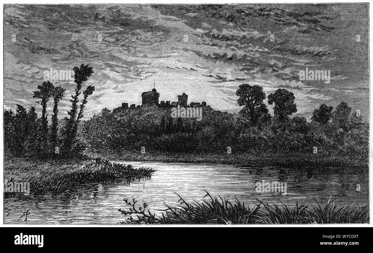 'Windsor, from the East Approach', 1880.Artist: Robert Taylor Pritchett ...