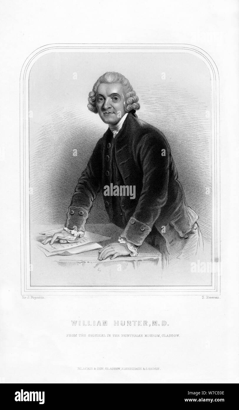 Dr William Hunter, Scottish anatomist and obstetrician, (1870). Artist ...