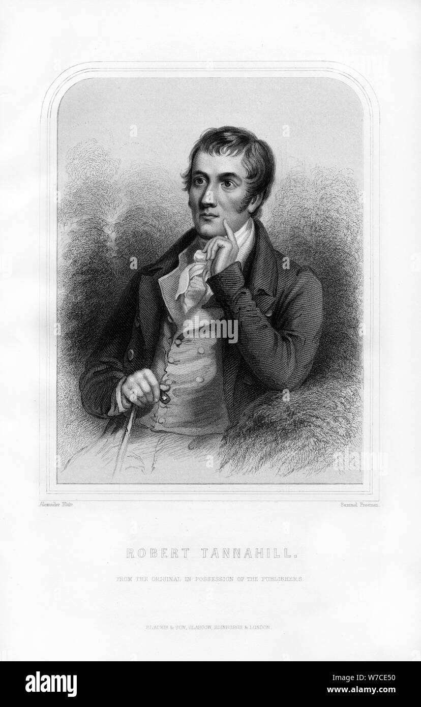 Robert Tannahill, Scottish poet, 1870. Artist: Samuel Freeman Stock ...
