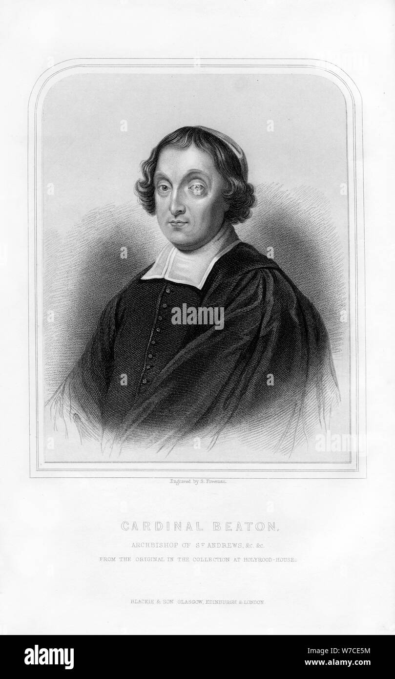 David Beaton, Archbishop of St Andrews, (1870). Artist: S Freeman Stock ...