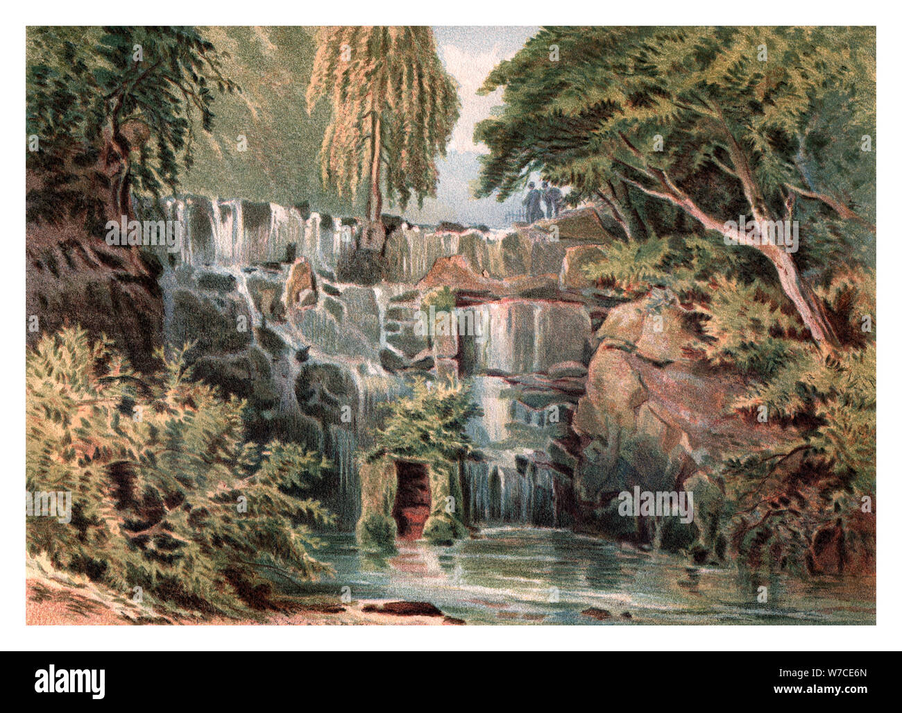 'Cascade at Virginia Water', 1880. Artist: Unknown Stock Photo - Alamy