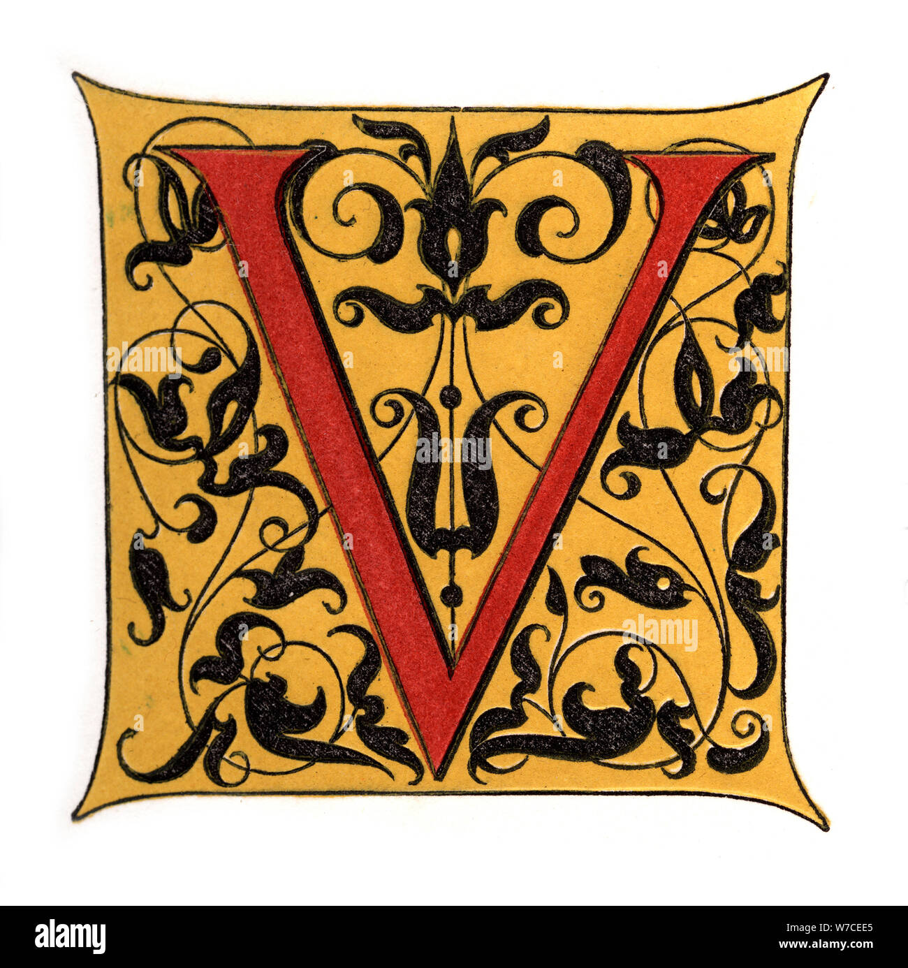 Illuminated manuscript alphabet hi-res stock photography and images - Alamy