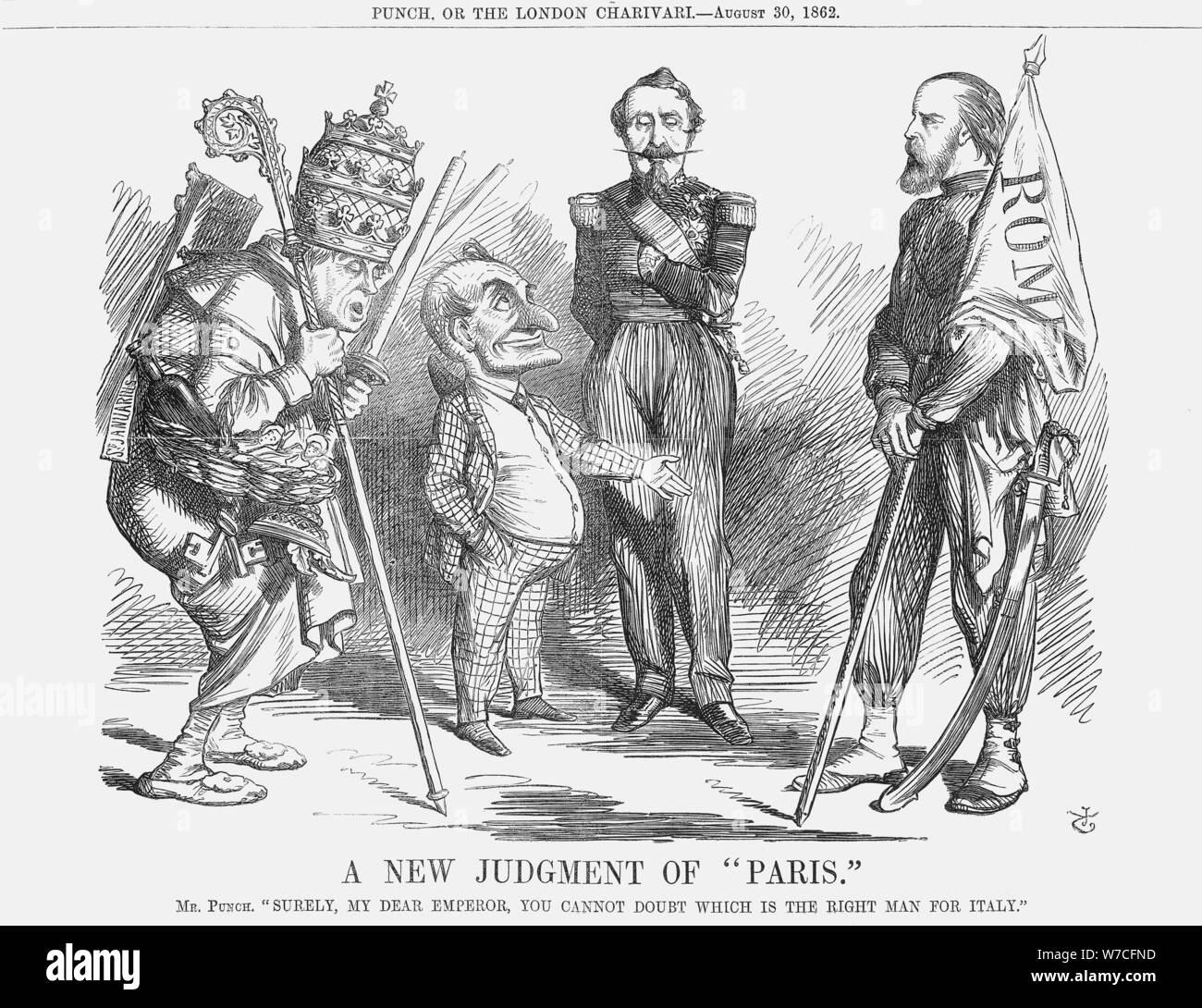 'A New Judgement of Paris', 1862. Artist: John Tenniel Stock Photo - Alamy