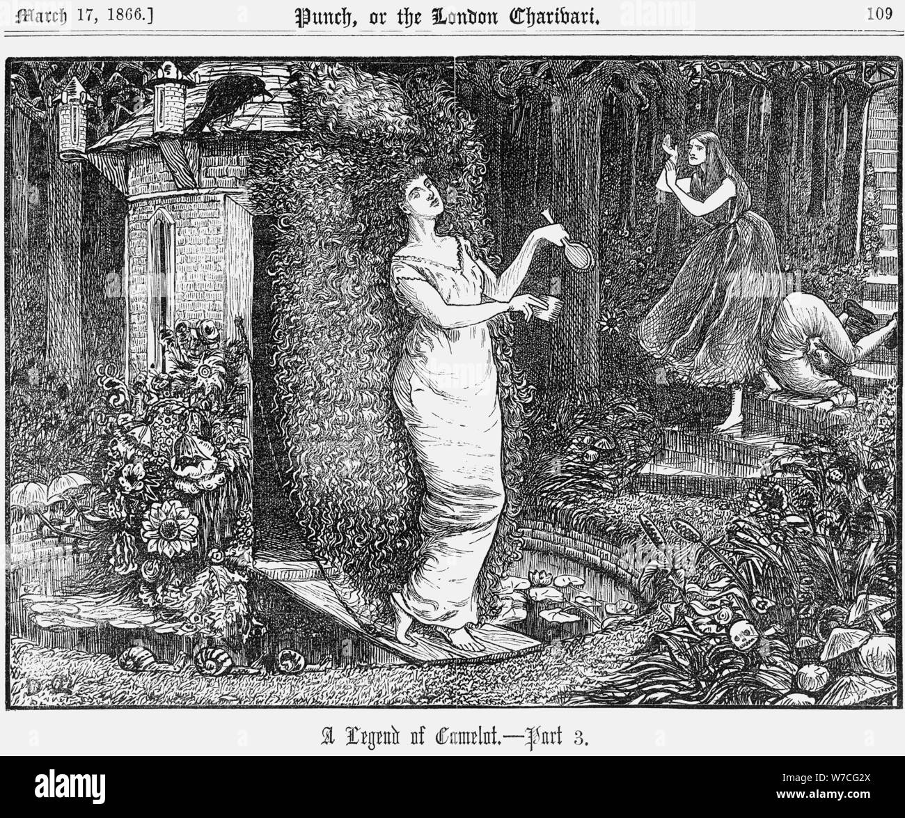 'A Legend of Camelot - Part 3', 1866. Artist: George du Maurier Stock ...
