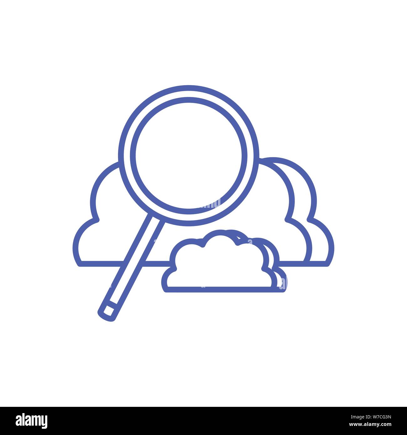 cloud computing technology with search magnifying glass vector illustration design Stock Vector ...