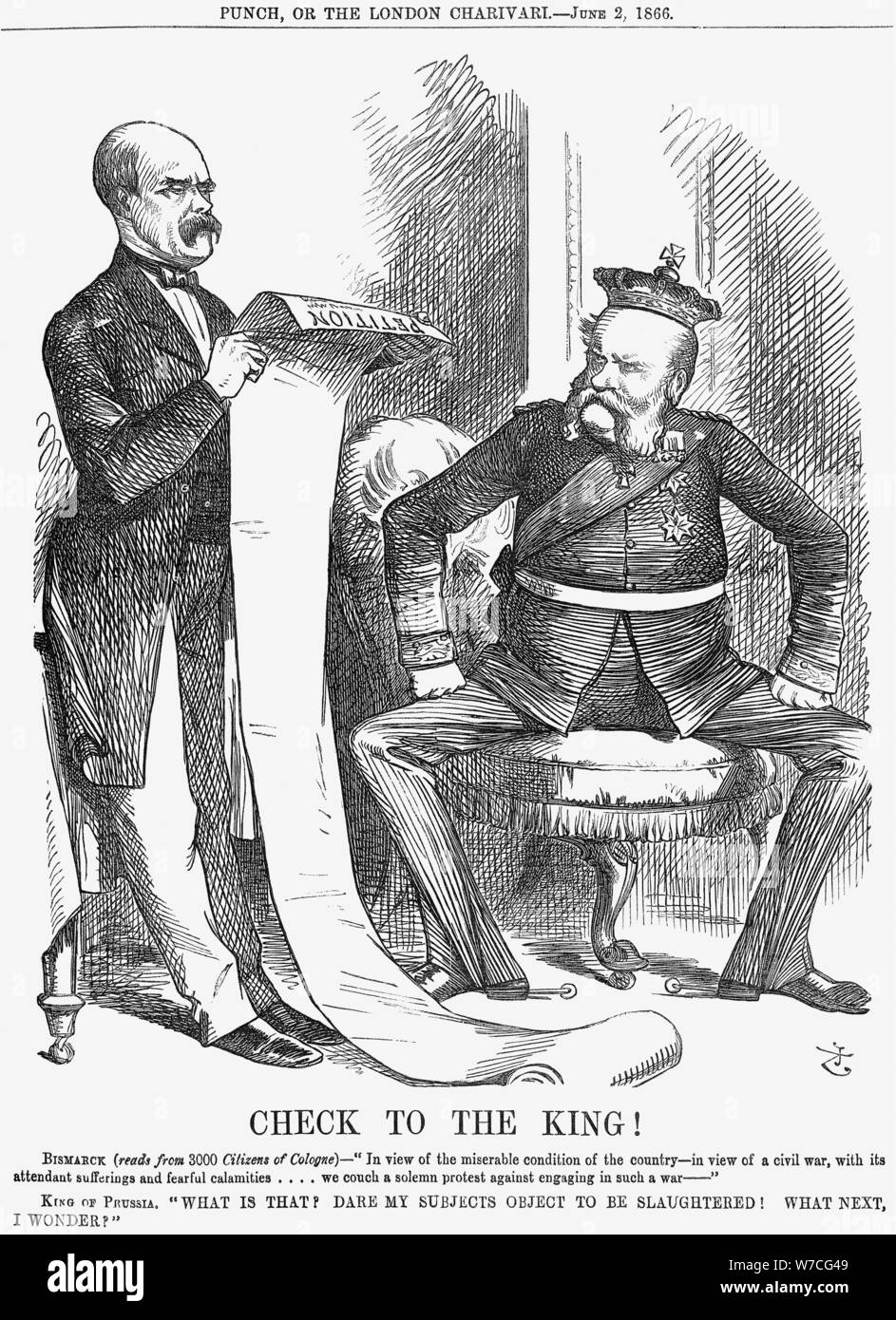 Bismarck prussian statesman cartoon hi-res stock photography and images ...