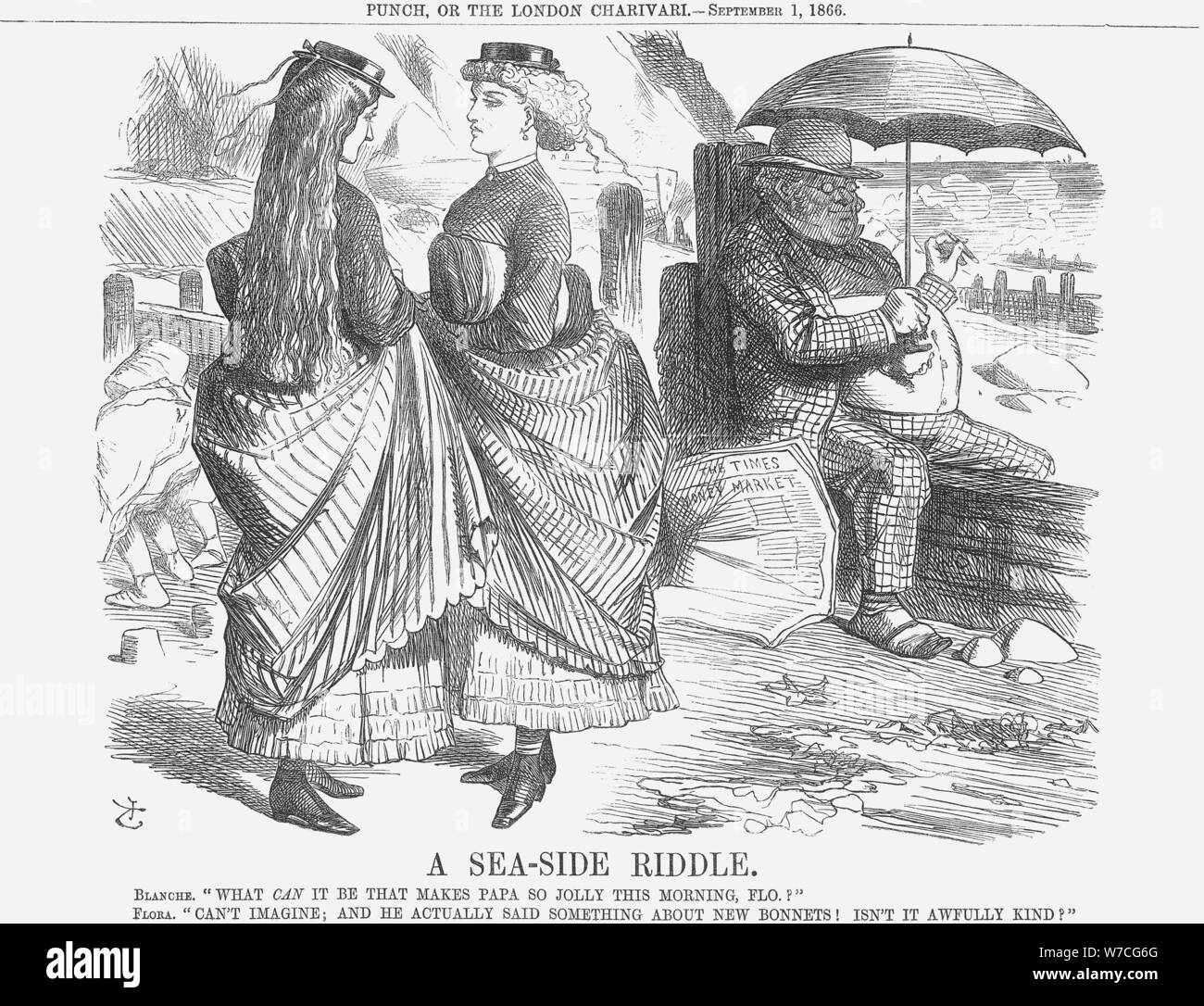 'A Sea-Side Riddle', 1866. Artist: John Tenniel Stock Photo - Alamy