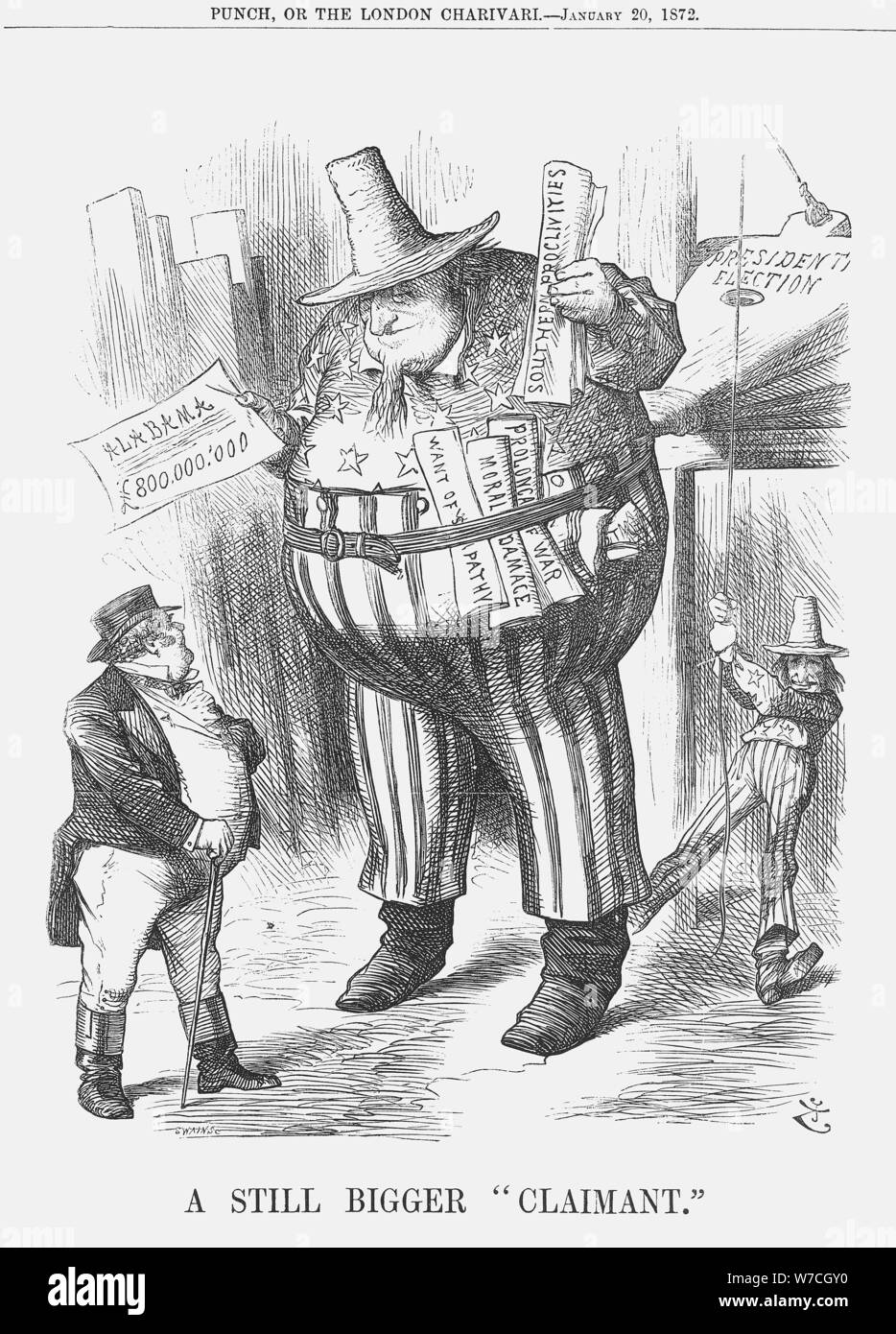 'A Still Bigger Claimant', 1872. Artist: Joseph Swain Stock Photo - Alamy
