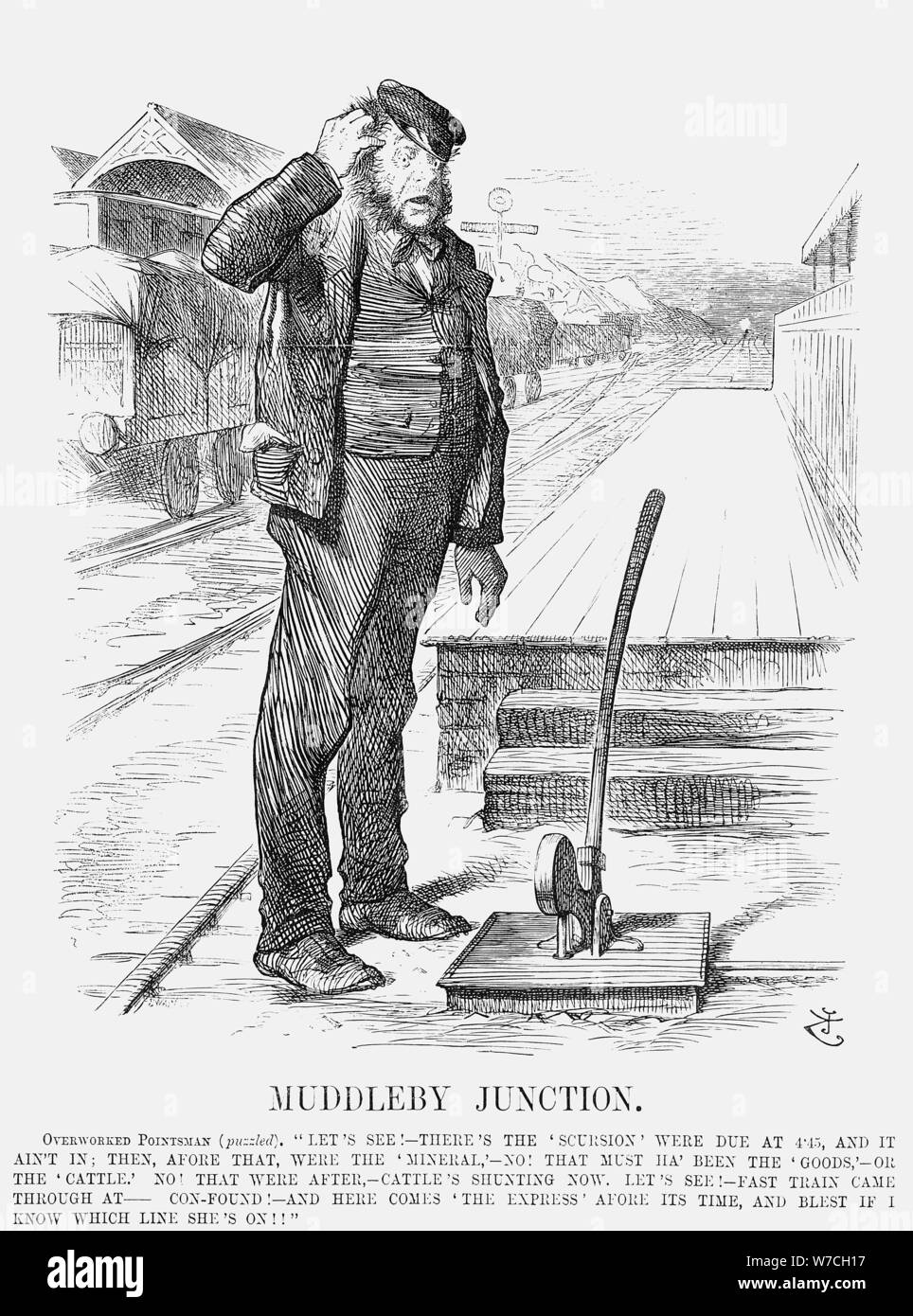 'Muddleby Junction', 1872. Artist: Joseph Swain Stock Photo - Alamy