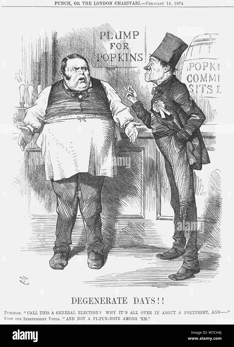 'Degenerate Days!!', 1874. Artist: Joseph Swain Stock Photo - Alamy