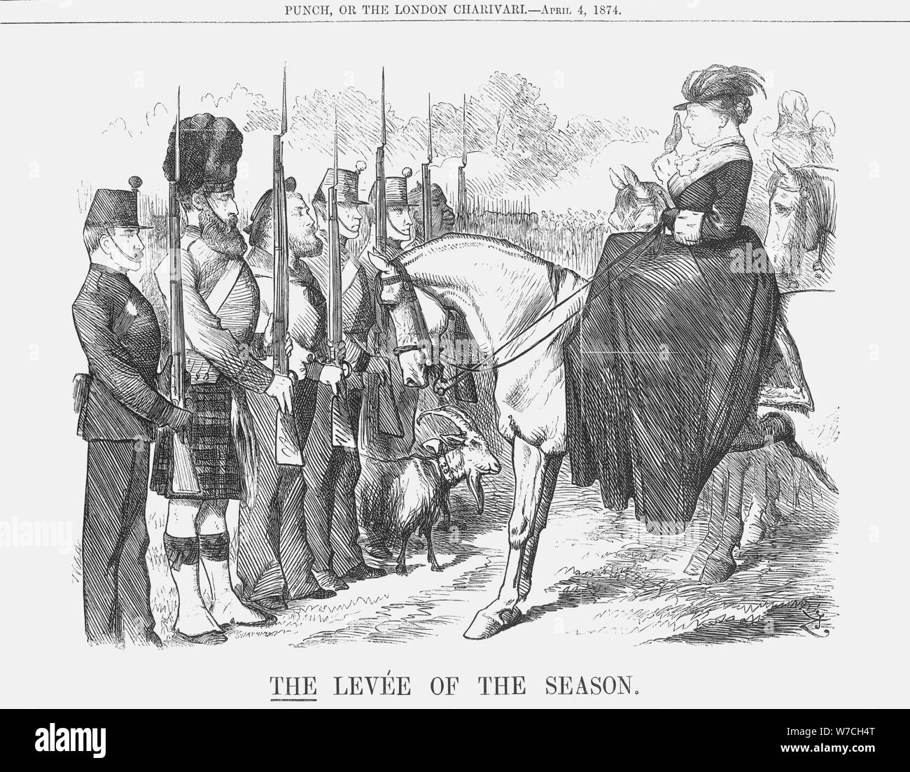 'The Levée of the Season', 1874. Artist: Joseph Swain Stock Photo - Alamy