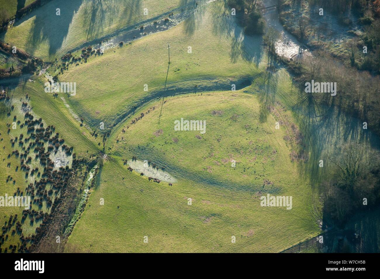 Earthwork remains of a ringwork castle, Aston Cantlow, Warwickshire ...
