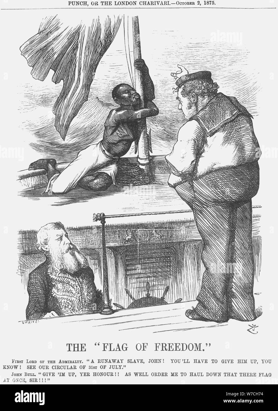 'The Flag of Freedom', 1875. Artist: Joseph Swain Stock Photo - Alamy