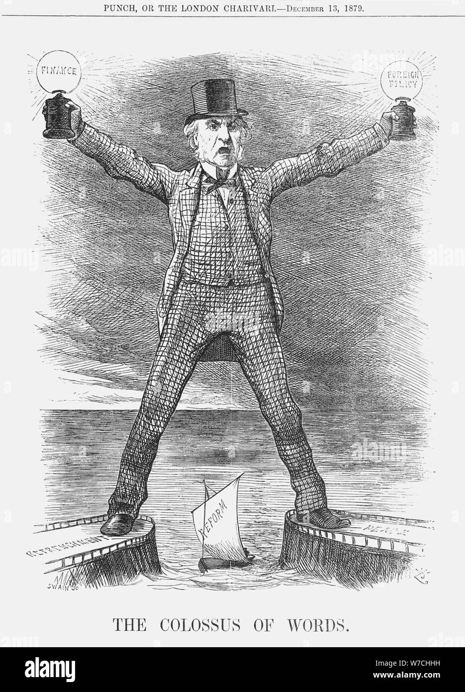 'The Colossus of Words', 1879. Artist: Joseph Swain Stock Photo - Alamy