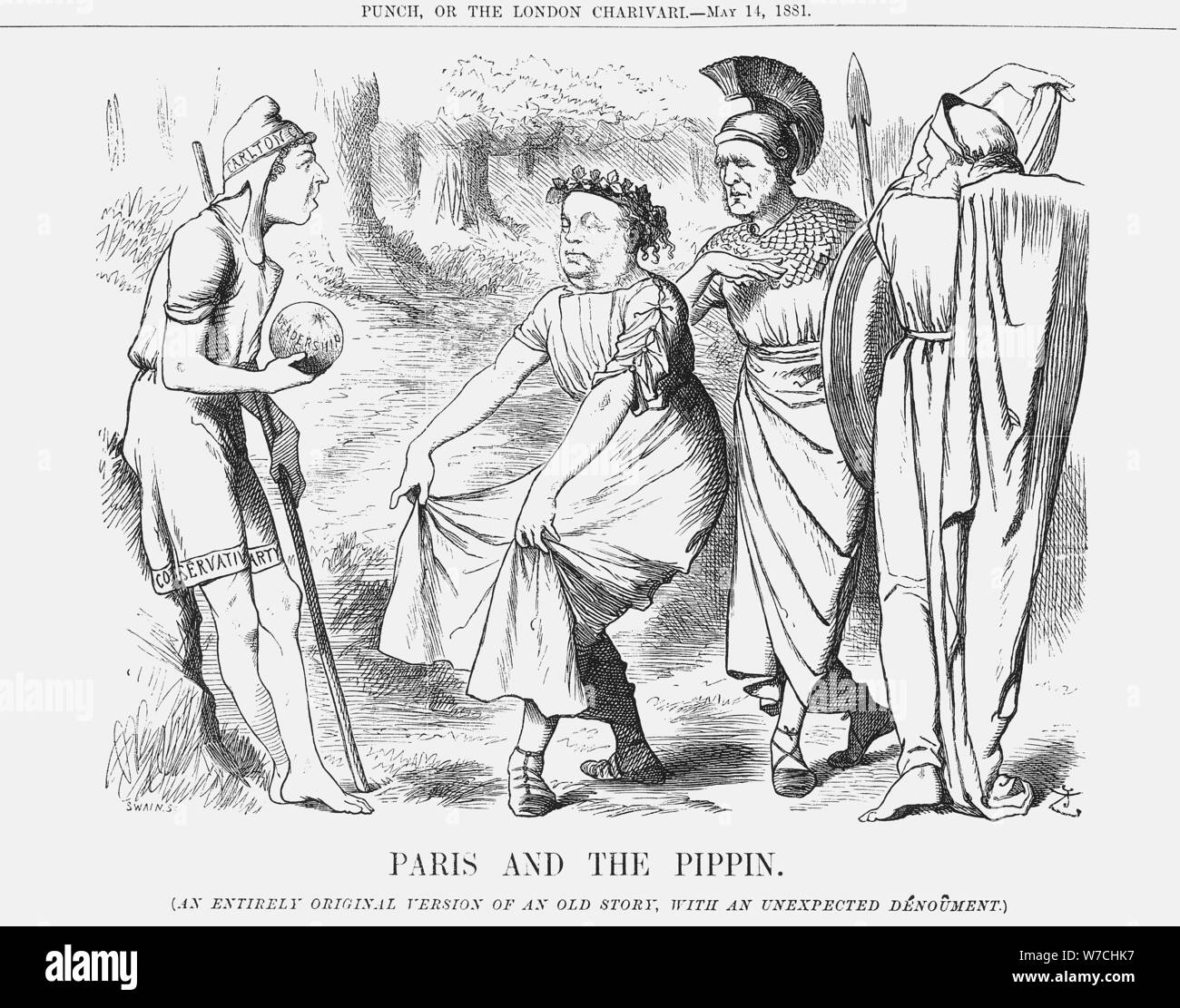 'Paris and the Pippin', 1881. Artist: Joseph Swain Stock Photo - Alamy