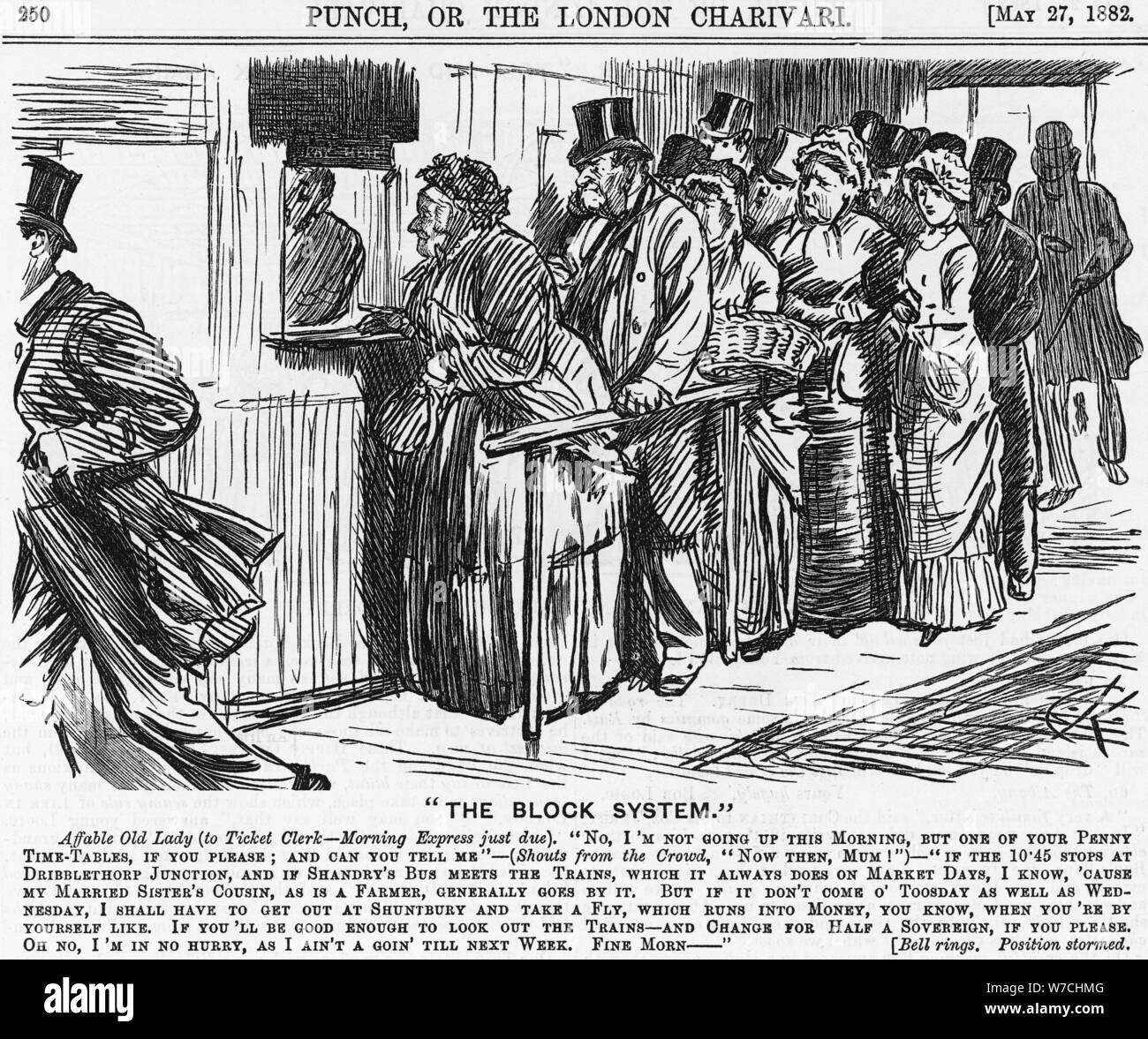 The Block System, 1882. Artist: Joseph Swain Stock Photo - Alamy