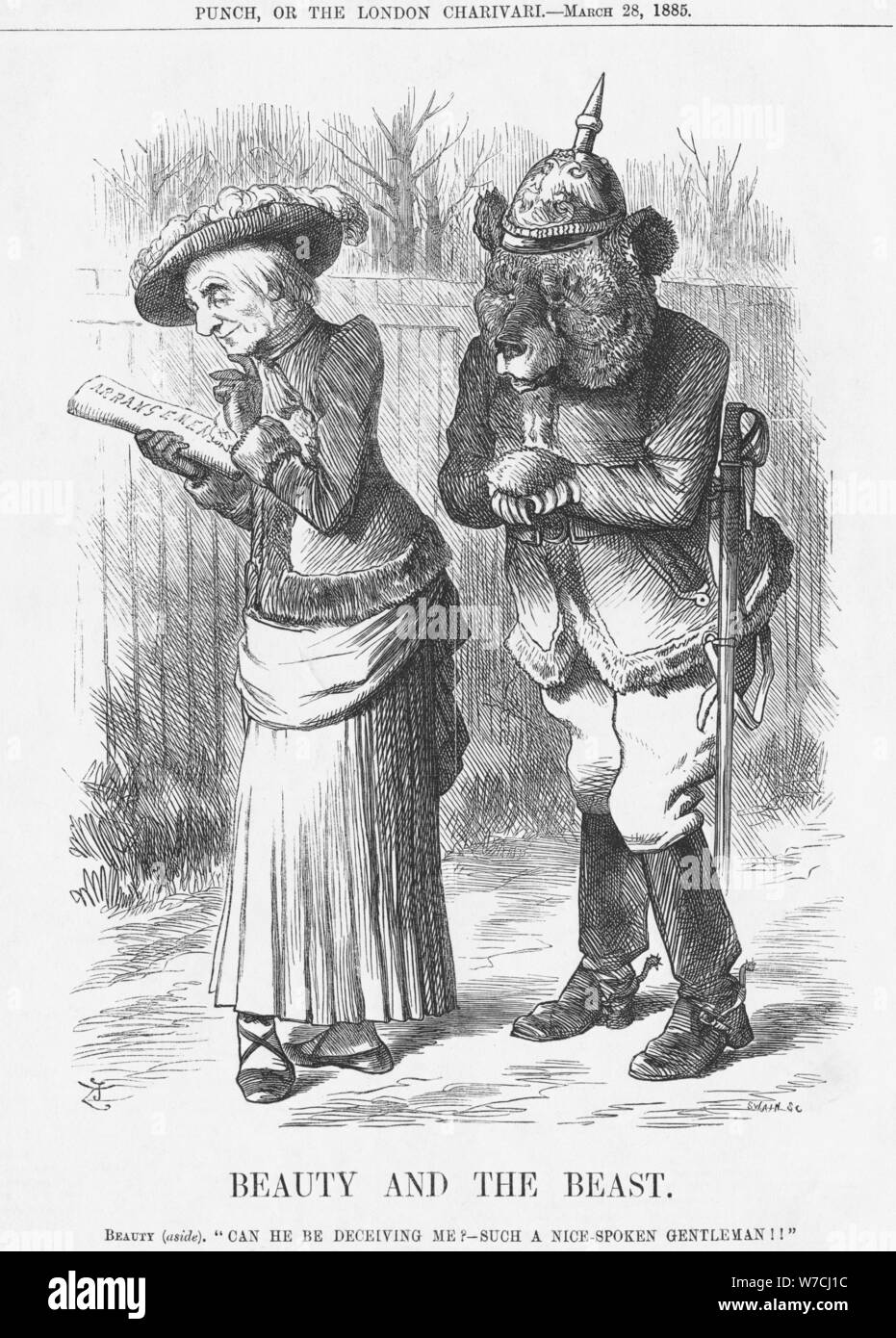 'Beauty and the Beast', 1885. Artist: Joseph Swain Stock Photo - Alamy