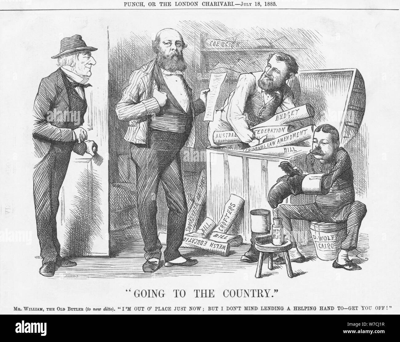 Going to the Country, 1885. Artist: Joseph Swain Stock Photo - Alamy