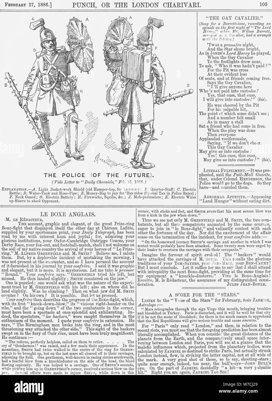 'The Police (of the Future), 1886. Artist: Corbould Artist: Unknown ...