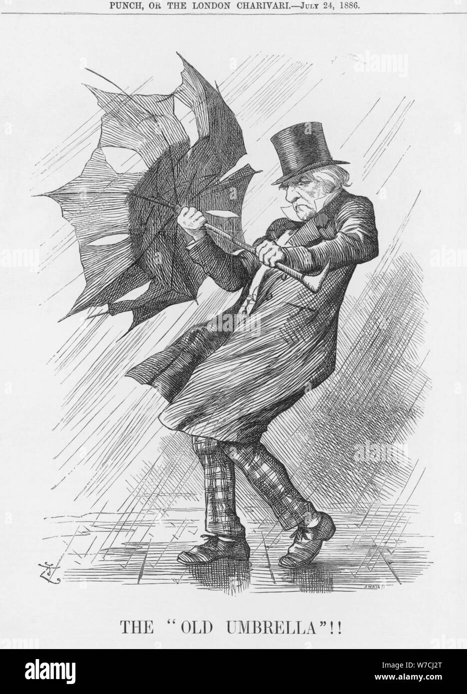 'The Old Umbrella!!!', 1886. Artist: Joseph Swain Stock Photo - Alamy