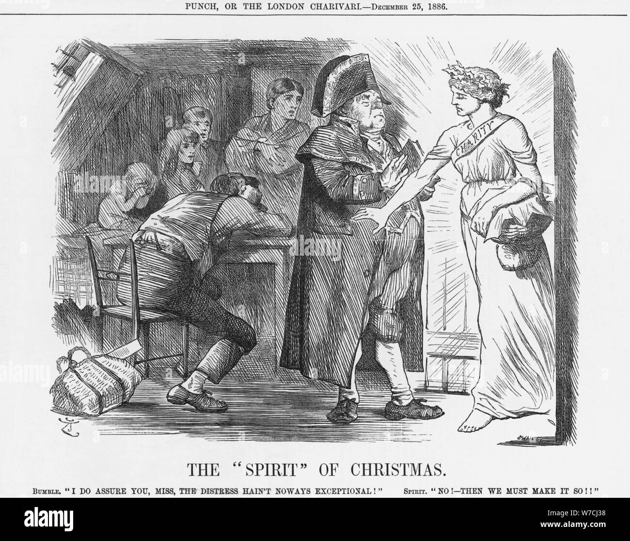 'The Spirit of Christmas', 1886. Artist: Joseph Swain Stock Photo - Alamy