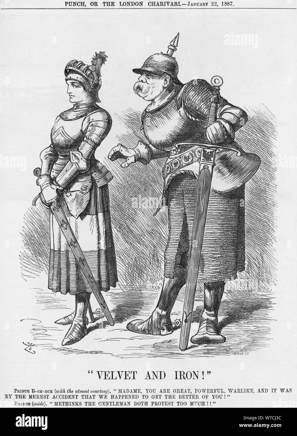 Velvet and Iron!, 1887. Artist: Joseph Swain Stock Photo - Alamy