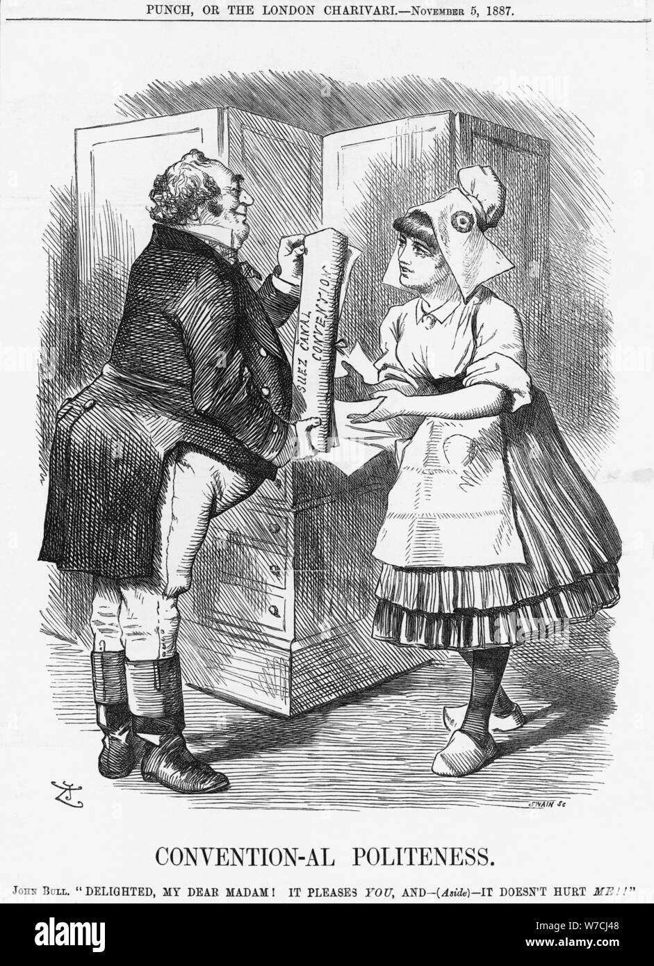 'Convention-al Politeness', 1887. Artist: Joseph Swain Stock Photo - Alamy