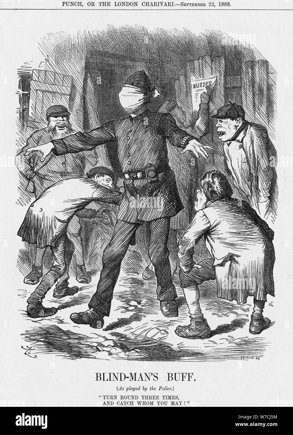 'Blind-Man's Buff', 1888. Artist: Joseph Swain Stock Photo - Alamy