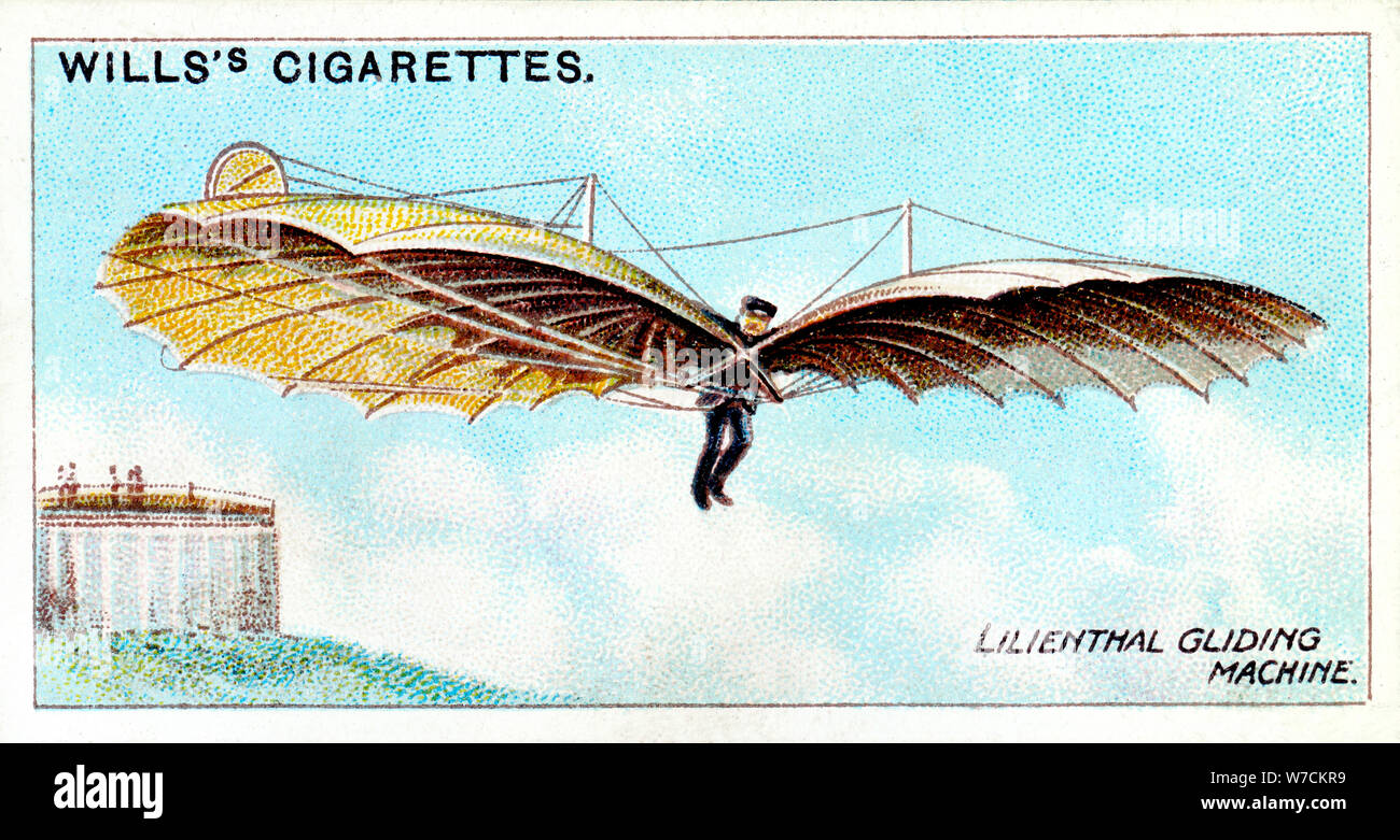 Otto Lilienthal, German gliding pioneer & aeronautical inventor, flying ...