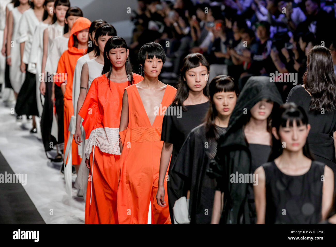 Models display new creations at the fashion show of Broadcast-Bo during ...