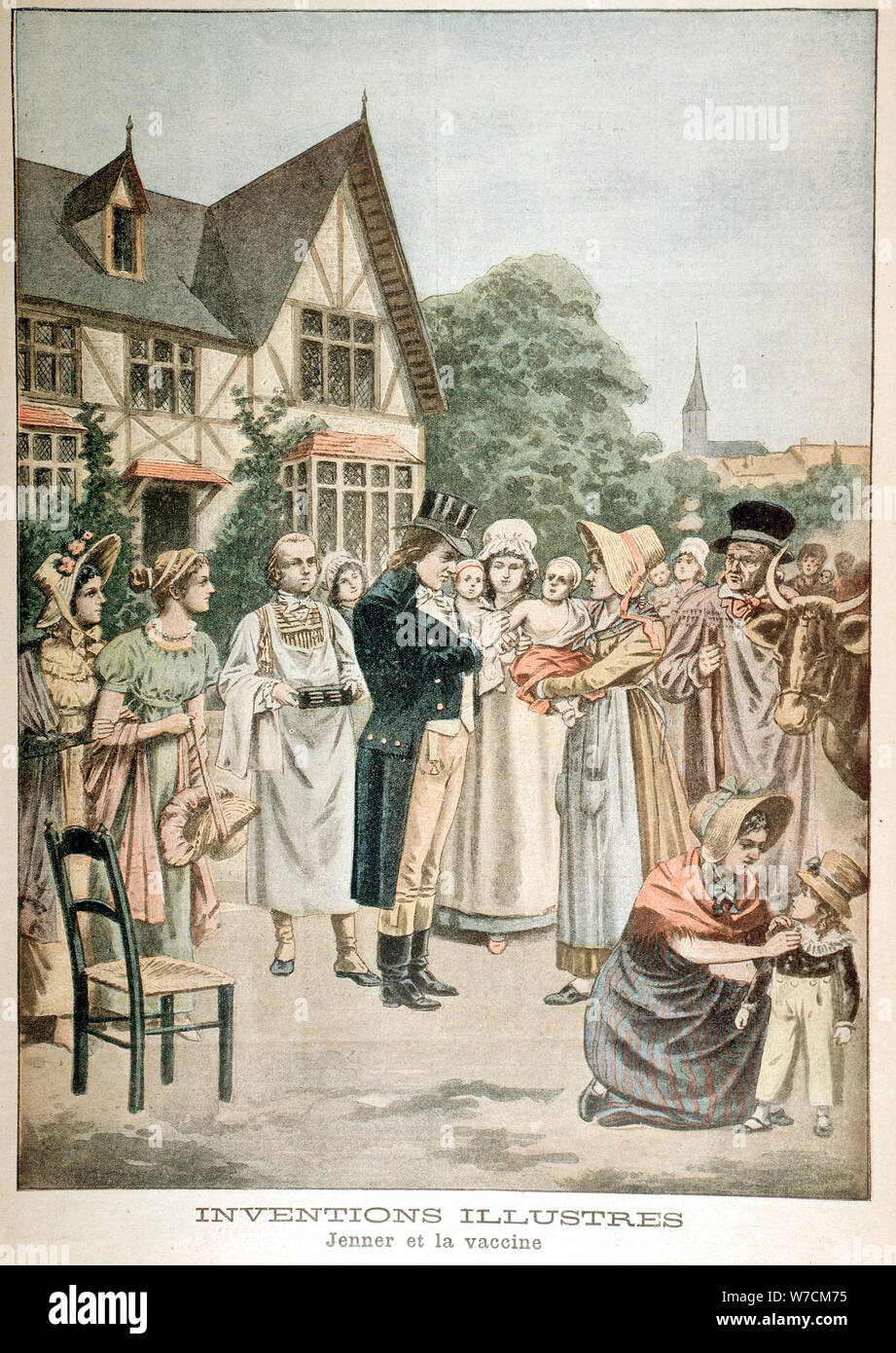 Edward Jenner (1749-1823) English physician, vaccinating child with ...