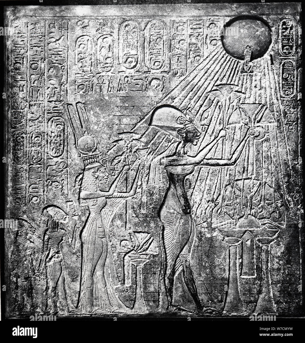 Akhenaten (Amenhotep IV) heretic Egyptian pharaoh. Artist: Unknown ...
