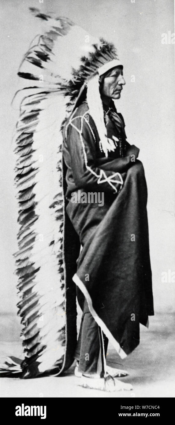 Standing Bear, Chief of the Dakota Sioux, North American Plains Indians ...