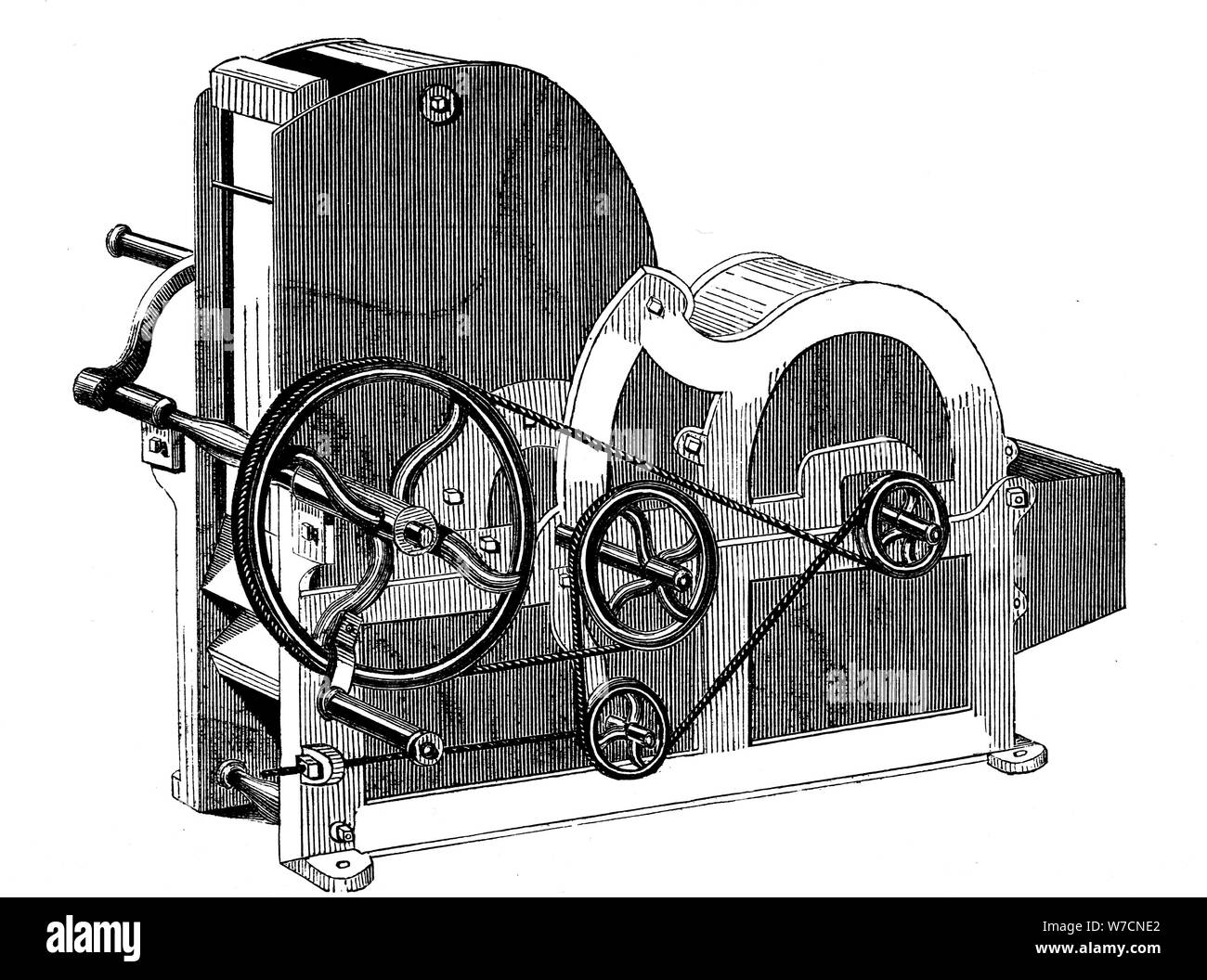 Eli Whitney's (1765-1825) saw-gin for cleaning cotton, 1865. Artist ...