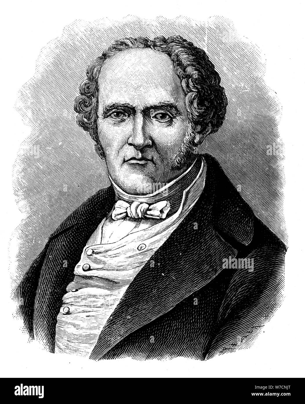 Charles Fourier, French social theorist. Artist: Unknown Stock Photo ...