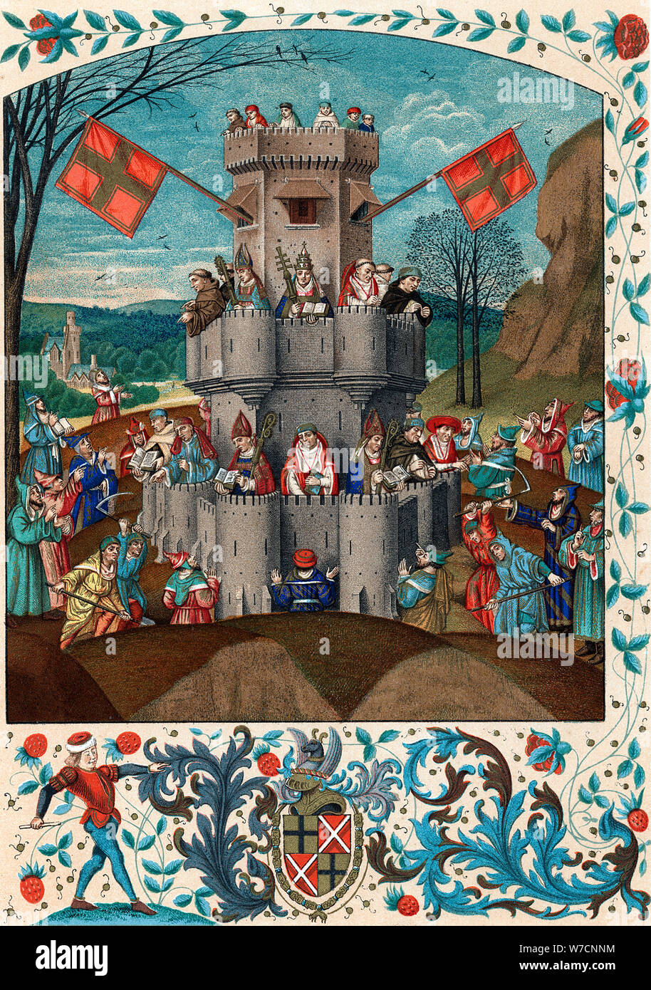 Medieval manuscript castle siege hi-res stock photography and images ...