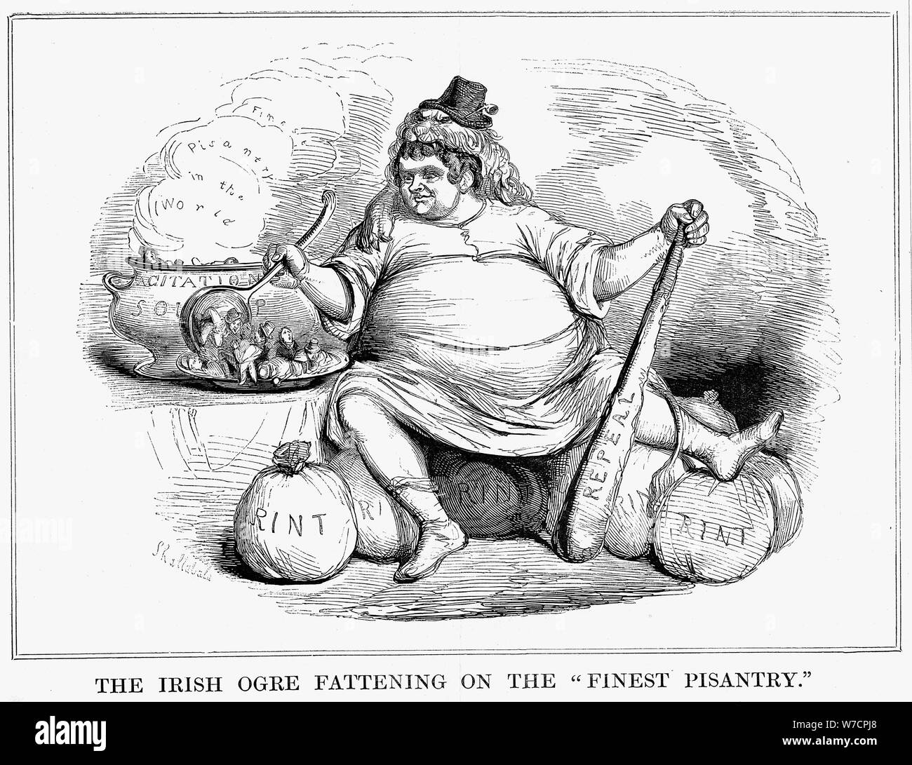 'The Irish Ogre Fattening on the Finest Pisantry', 1843. Artist ...