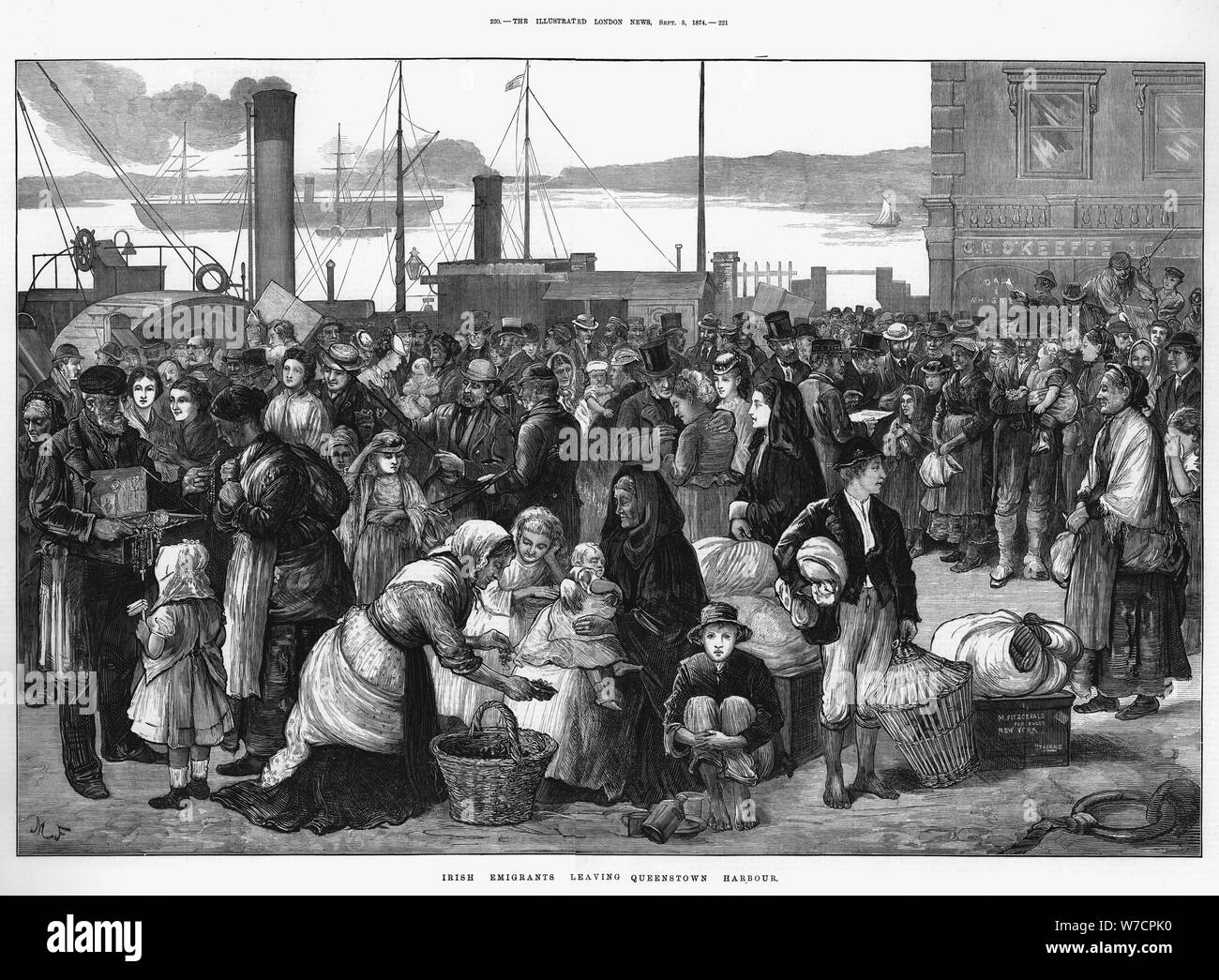 Irish emigration black and white hi-res stock photography and images ...
