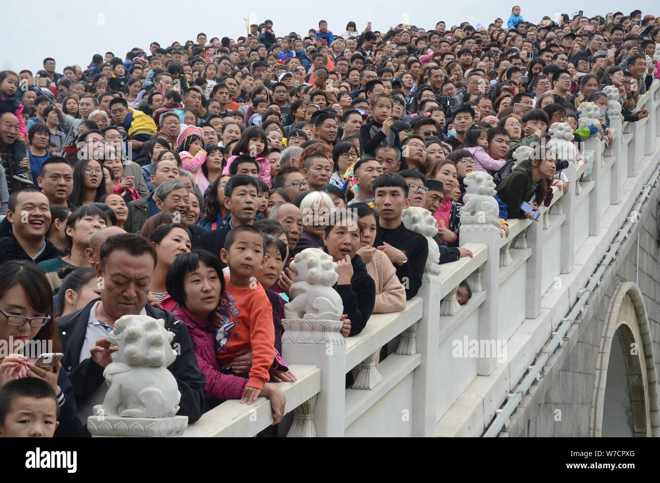 Tourists visit the Millennium City Park (Qingming Riverside Landscape ...
