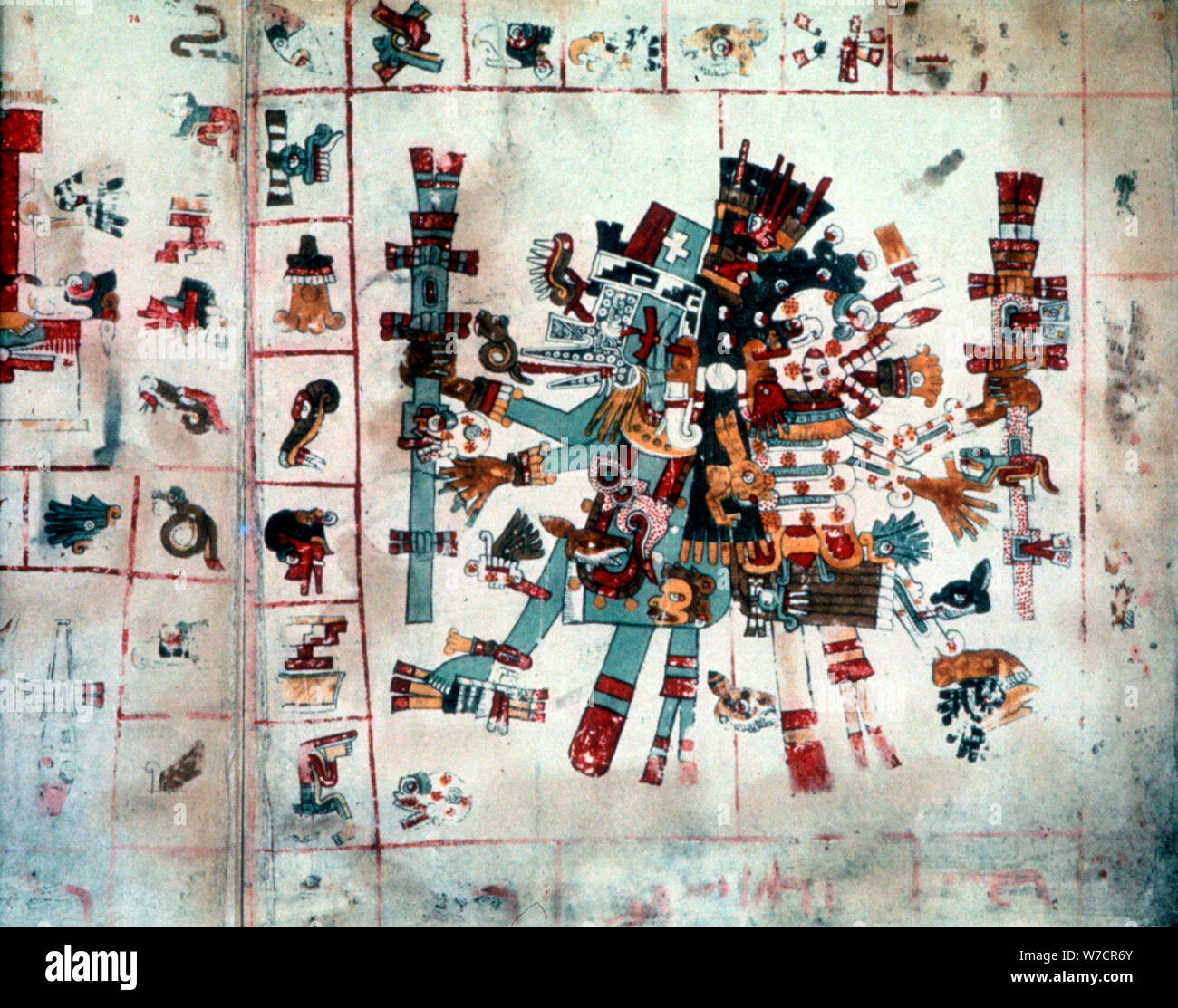 Zoomorphic form from the Codex Borgianus, Mixtec, Pre-Columbian Mexico ...