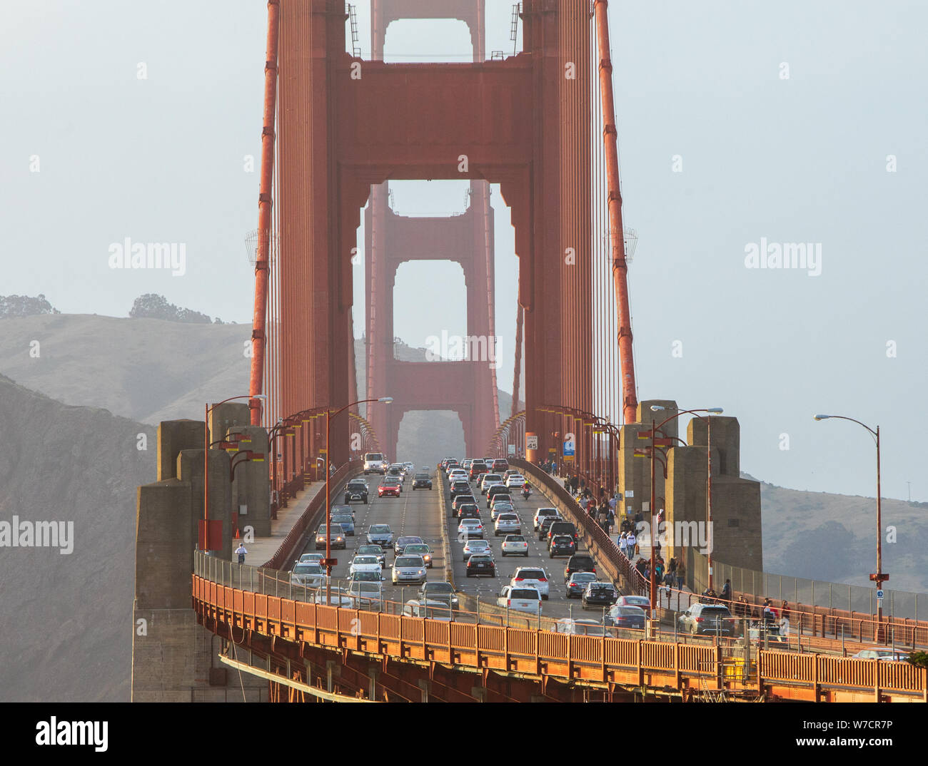 Golden Gate Bridge during rush hour Stock Photo - Alamy
