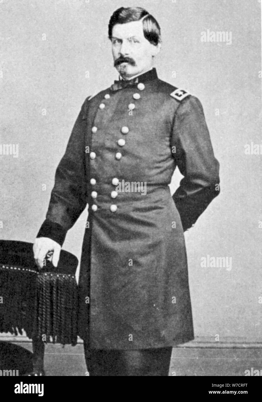 George Brinton McClellan, American soldier, 1861. Artist: Unknown Stock ...