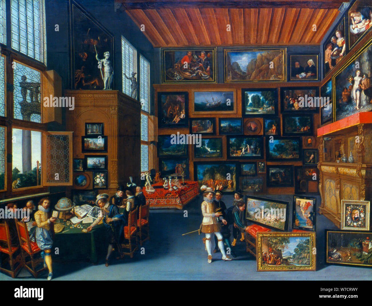 Cognoscenti in a room hung with pictures hi-res stock photography and ...