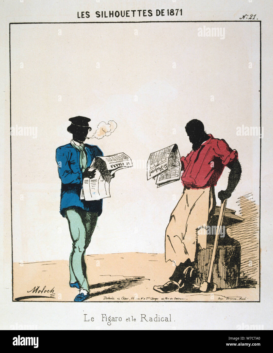 'Le Figaro et le Radical', 1871. Artist: Moloch Stock Photo - Alamy