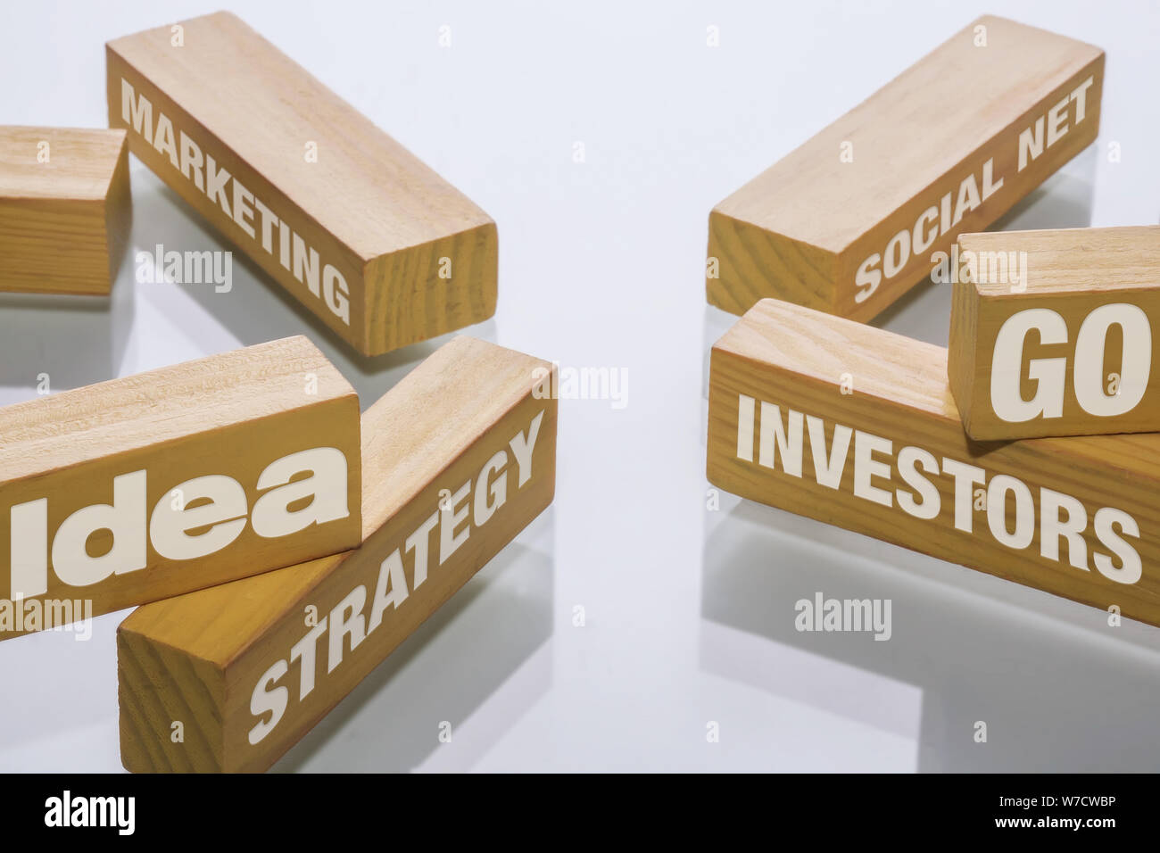 The formation of a start up company conveyed by building blocks of ...