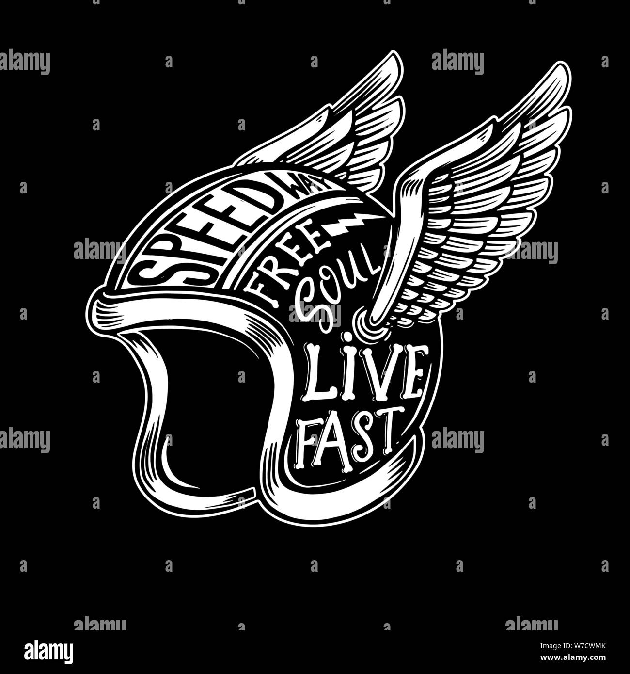 Winged Motorcycle Helmet