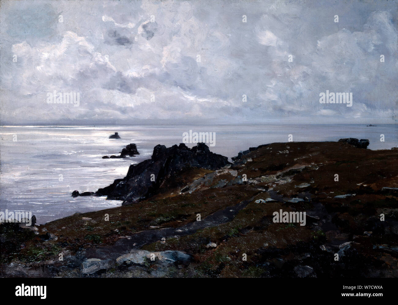 'Strong Current Point', 1884. Artist: Emmanuel Lansyer Stock Photo - Alamy