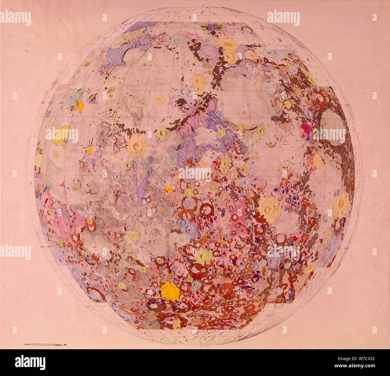 Geological map of the moon, 1967. Artist: Unknown Stock Photo - Alamy