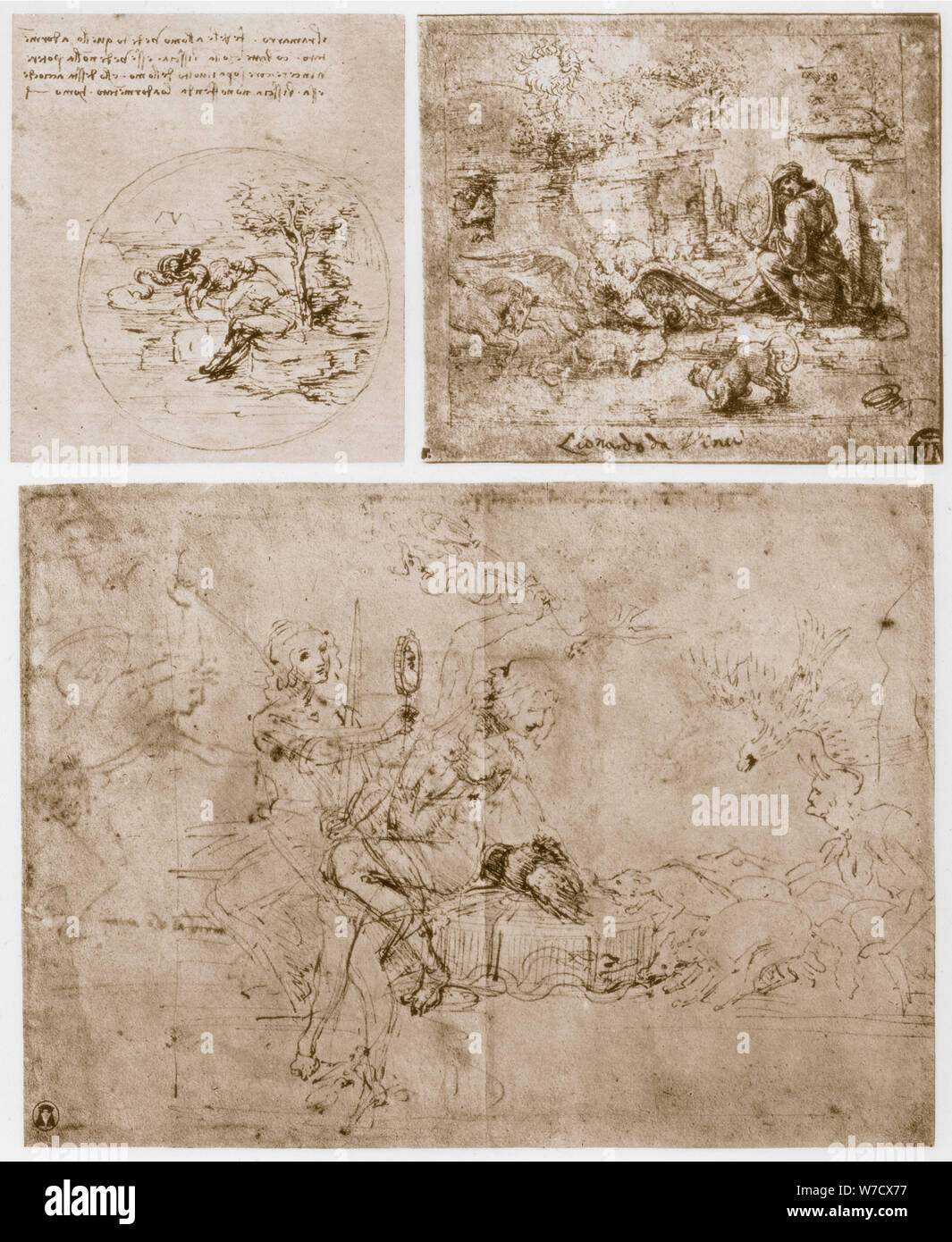 Allegories, 15th century. Artist: Leonardo da Vinci Stock Photo - Alamy