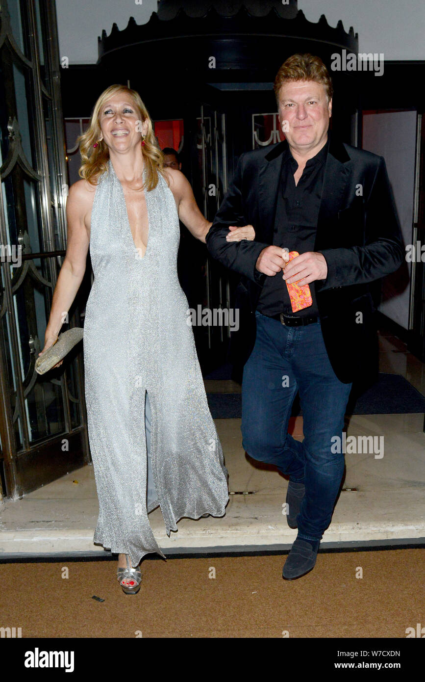 Tania Bryer and her husband, Rod Barker, leave Claridge's in Mayfair ...
